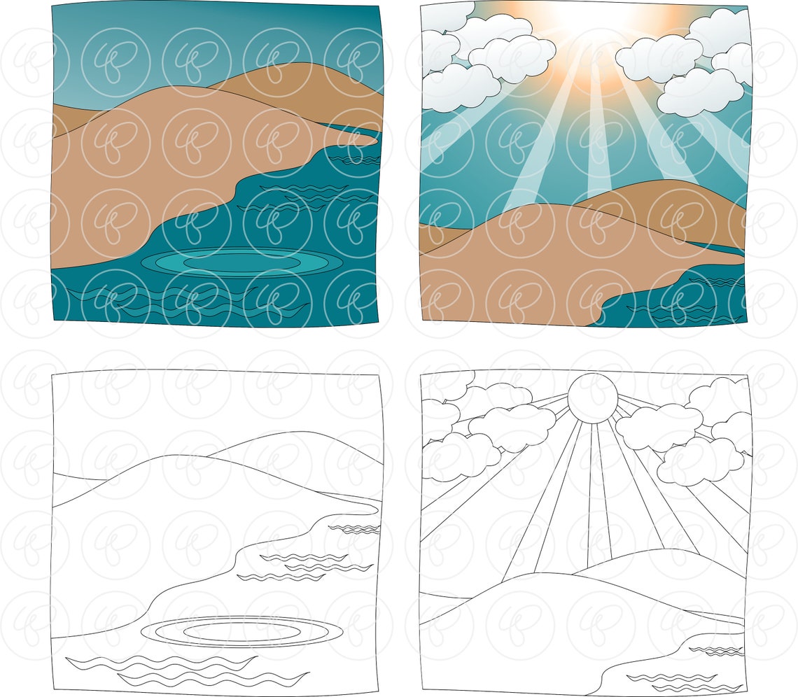 Bible Stories: Baptism of Jesus John the Baptist Clipart Set by ...