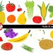 Fruits & Veggies: Clip Art Pack 300 Dpi Transparent Png Digital Fruit ...
