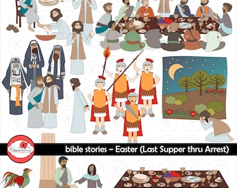 Bible Stories: Easter - Crucifixion Clipart Set by Poppydreamz Bible ...
