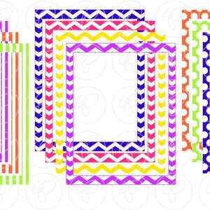 Happy Doodle Frames & Labels: Clip Art Pack Card Making Digital Frames ...