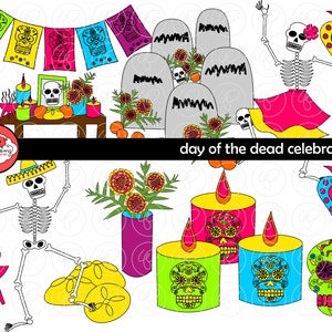 Day of the Dead dia De Los Muertos Celebration: Clip Art - Etsy