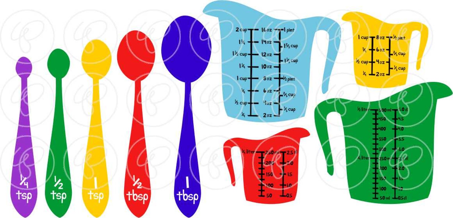 Math Manipulatives Measuring Clipart Mega Set - (300 Dpi) School ...