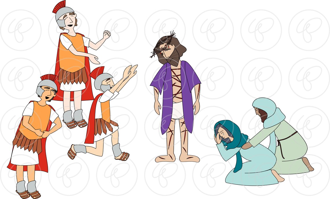 Bible Stories: Easter - Crucifixion Clipart Set by Poppydreamz Bible ...
