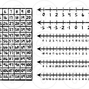 Math Manipulatives Counting LINE ART Clipart Mega Bundle Set - (300 Dpi ...
