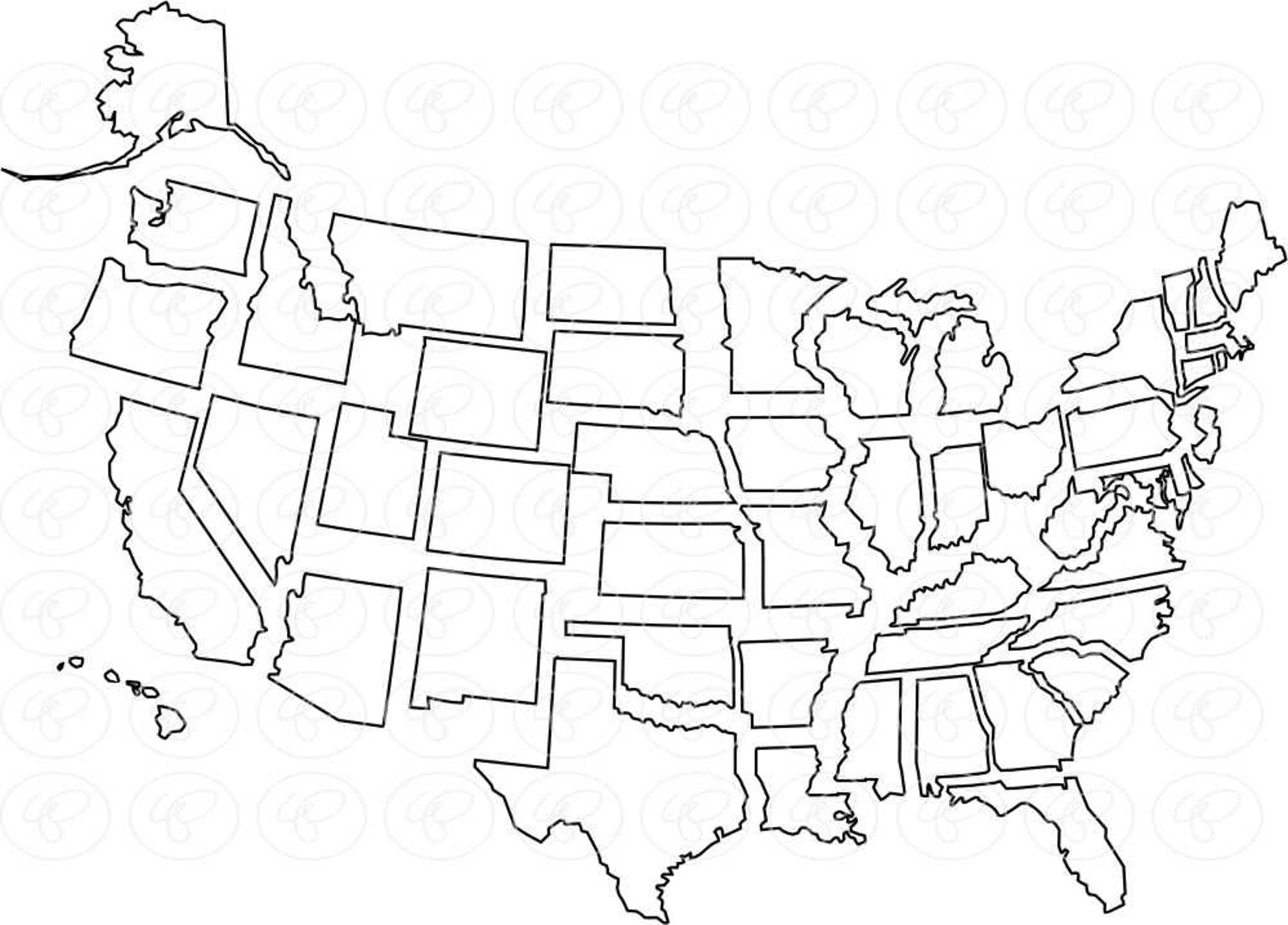 United States Region and State Map Teaching Resources Clipart - Etsy