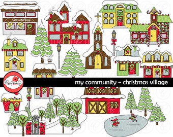My Community Buildings Clipart: 300 Dpi Transparent Png - Etsy