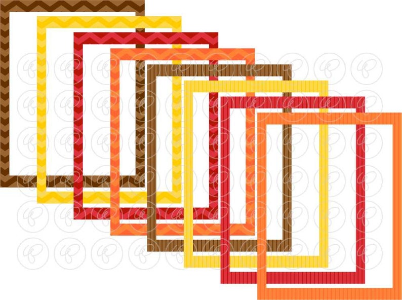 Fall Borders Frames & Labels: Clip Art Pack Card Making Digital Frames ...