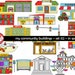 My Community Buildings (set 02) IN SPANISH Clipart: (300 Dpi ...