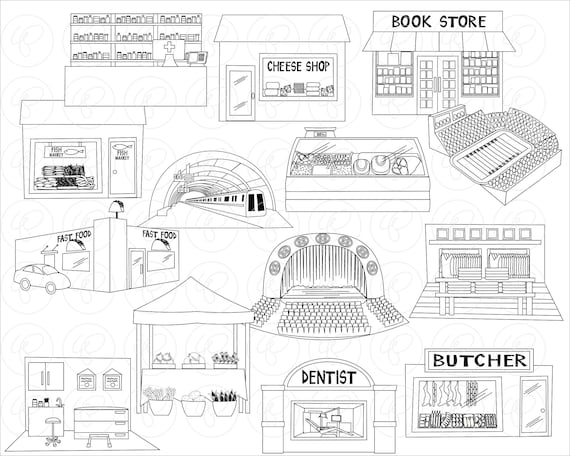 Places In The Community Clipart