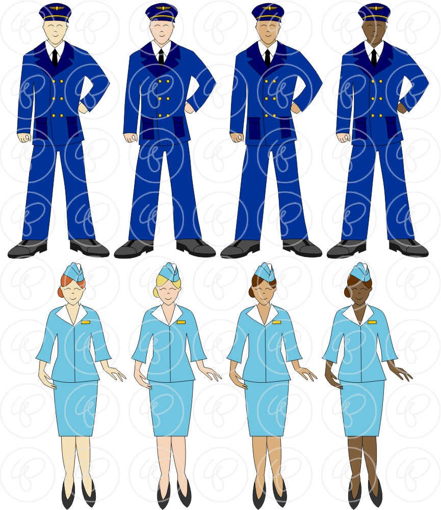 Pilots Planes and Passports: Travel Clipart (300 Dpi Transparent Png ...