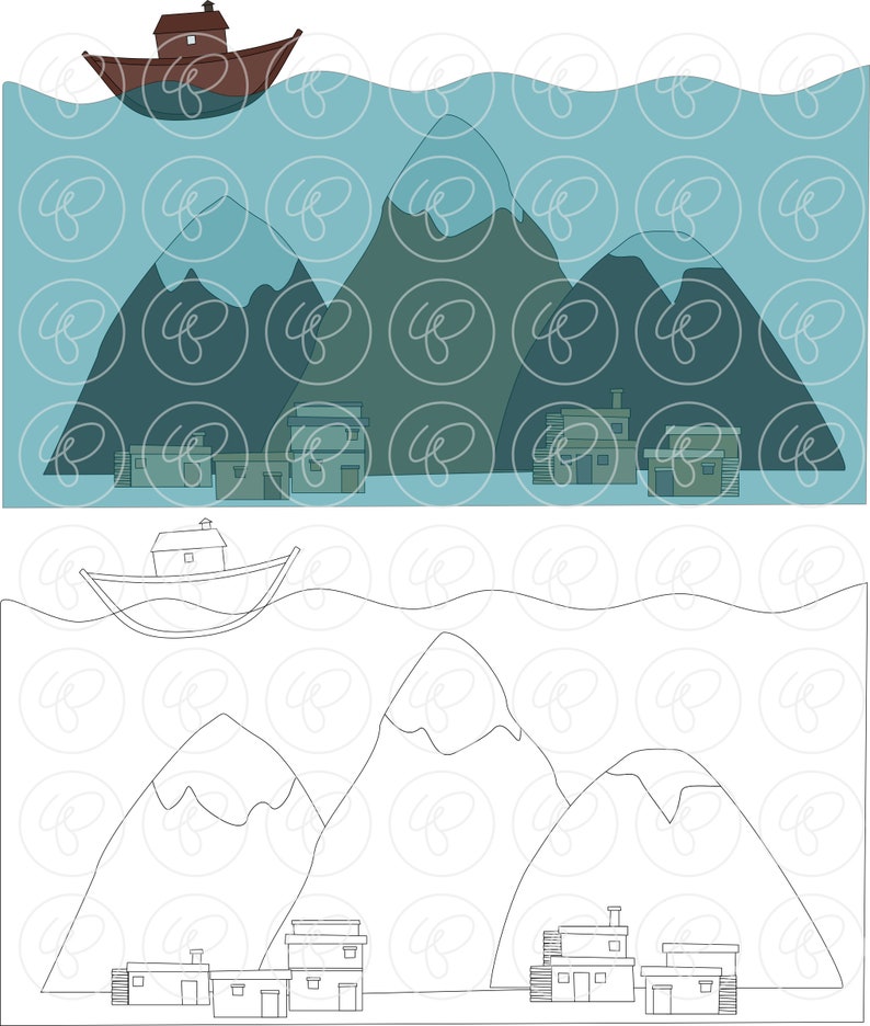 Bible Stories: Noah's Ark Clipart Set by Poppydreamz Bible Biblical ...