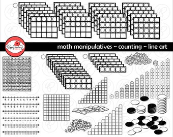 Math Manipulatives Counting Clipart Mega Bundle Set 300 - Etsy