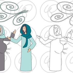 Bible Stories: Birth of John the Baptist Clipart Set by Poppydreamz ...