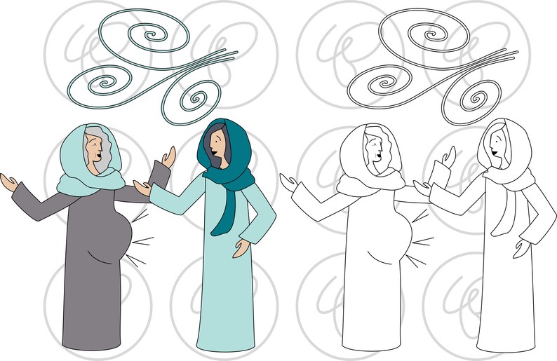 Bible Stories: Birth of John the Baptist Clipart Set by Poppydreamz ...