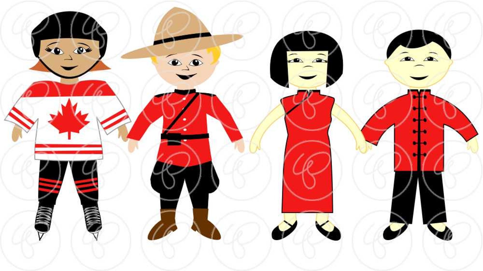 Children of the World (set 02) Digital Clip Art: France Germany Brazil ...