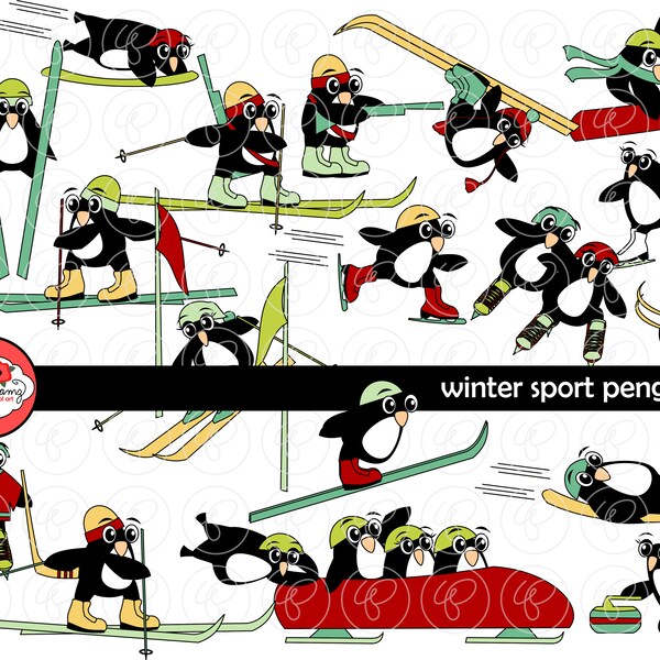 Penguin Clip Art - Etsy