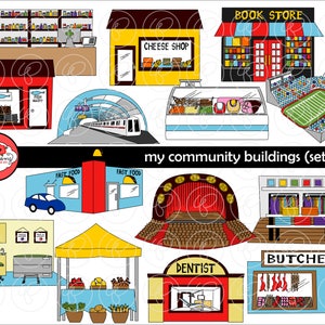 My Community Buildings (set 03) Clipart: (300 Dpi Transparent Png ...