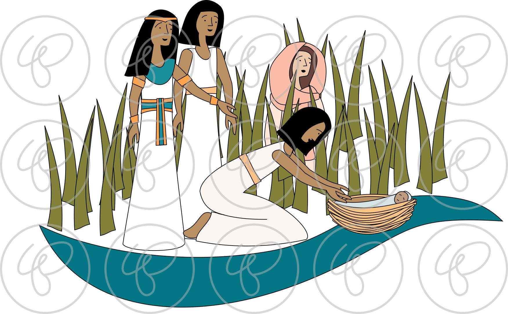 Bible Stories: Birth of Moses Clipart Set by Poppydreamz Bible Biblical ...