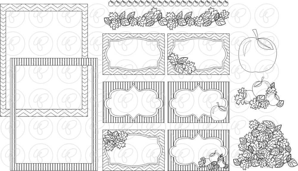 Fall Borders Frames & Labels: Clip Art Pack Card Making Digital Frames ...