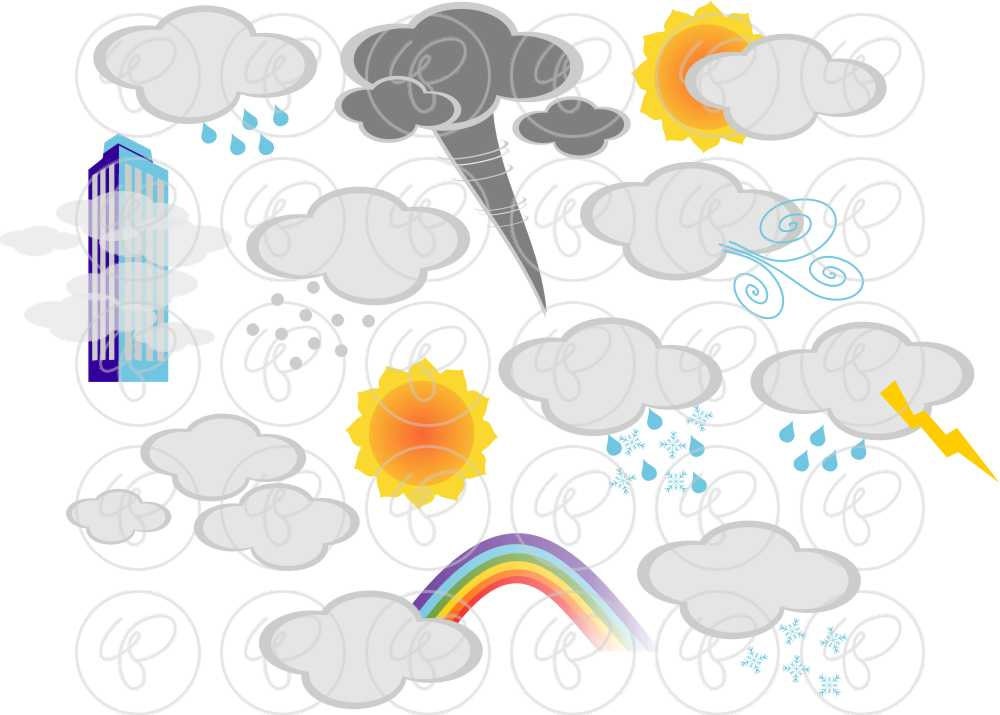 Teaching Weather Clipart Set 300 Dpi School Teacher Clip Art Weather ...