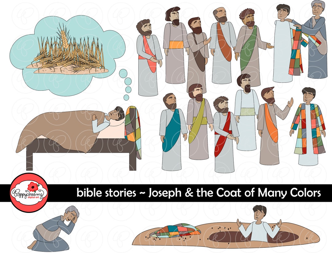 Bible Stories: Joseph & the Coat of Many Colors Clipart Set by - Etsy