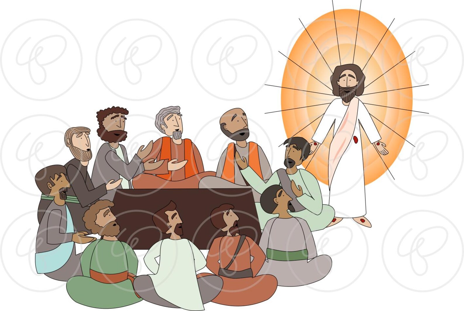 Bible Stories: Easter - Resurrection and Pentecost Clipart Set by ...