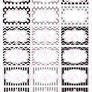 Black & White Doodle Frames and Labels: Clip Art Pack Card Making ...