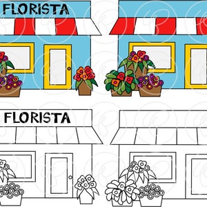 My Community Buildings (set 02) IN SPANISH Clipart: (300 Dpi ...