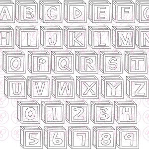Letter Blocks Alphabet and Numbers: Clip Art Pack (300 Dpi Transparent ...