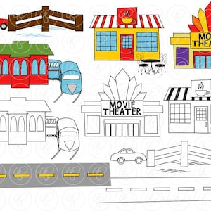 My Community Buildings Clipart: (300 Dpi Transparent Png) School ...