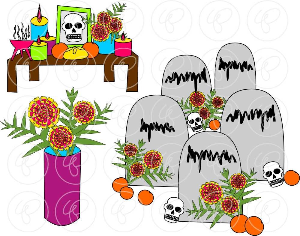 Dia De Los Muertos Altar Clipart
