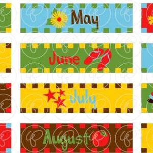 Class Bulletin Board Calendar Clipart SET: (300 Dpi) School Teacher ...