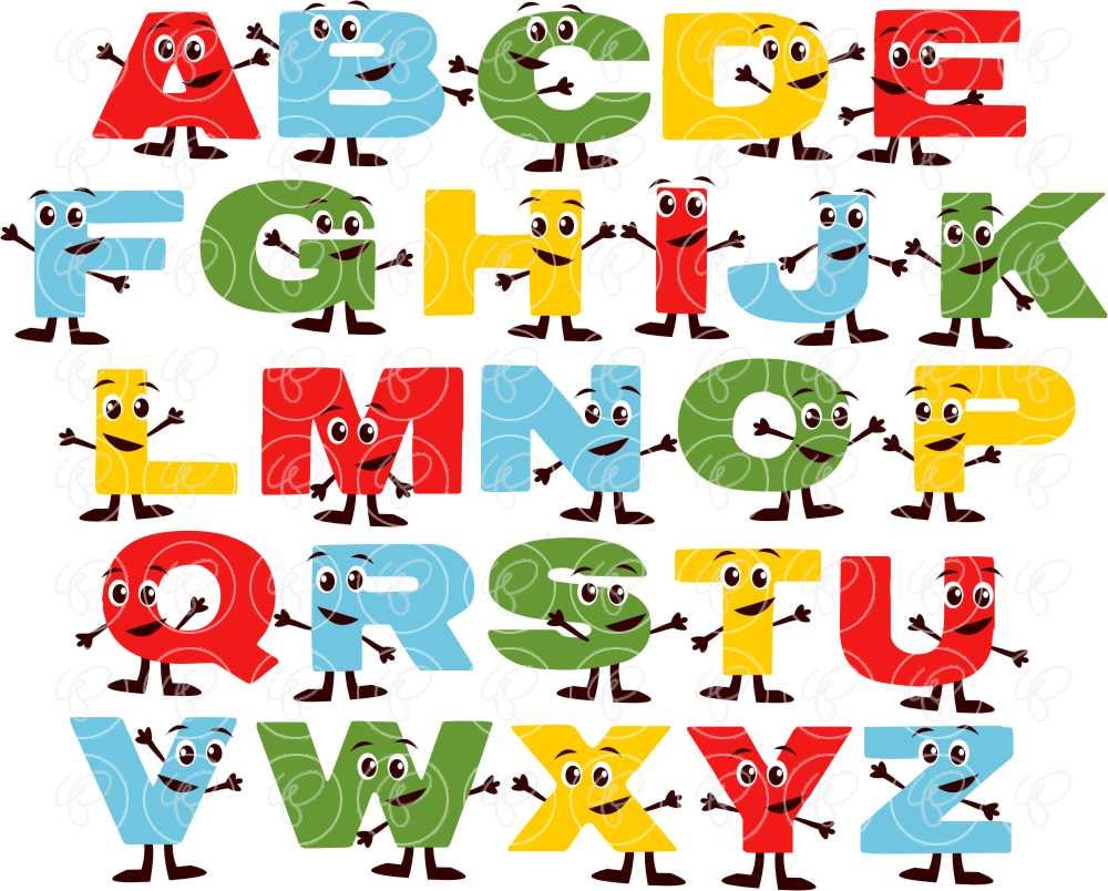 Teaching Upper Case Letters: Clipart School Teacher Digital - Etsy