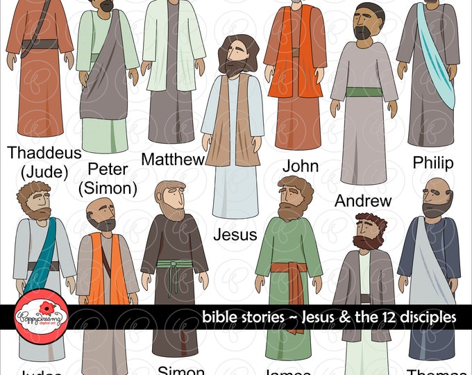 Bible Stories: Women of the Bible Clipart Set by Poppydreamz Bible ...