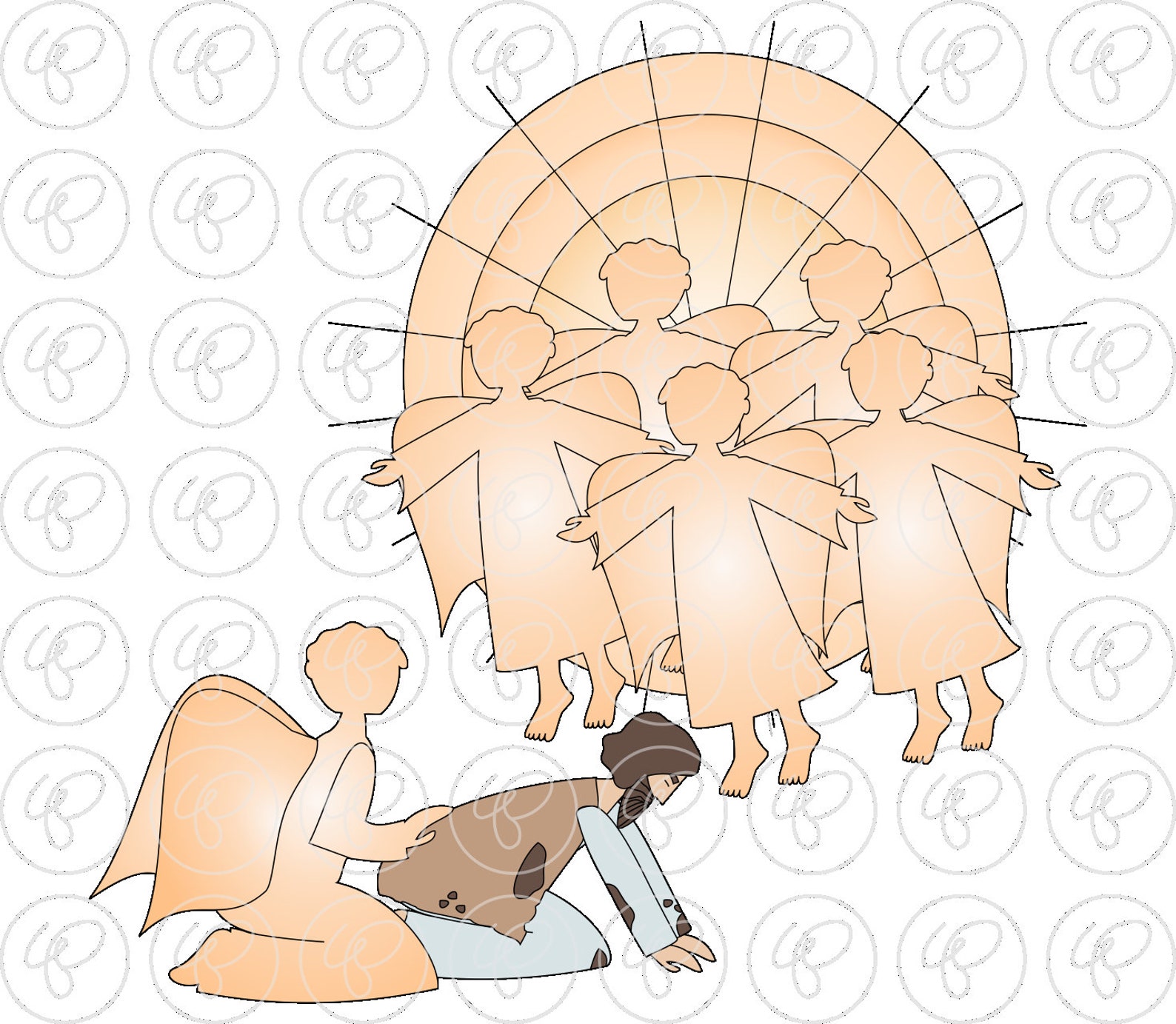 Bible Stories: Jesus Tempted in the Wilderness Clipart Set by ...