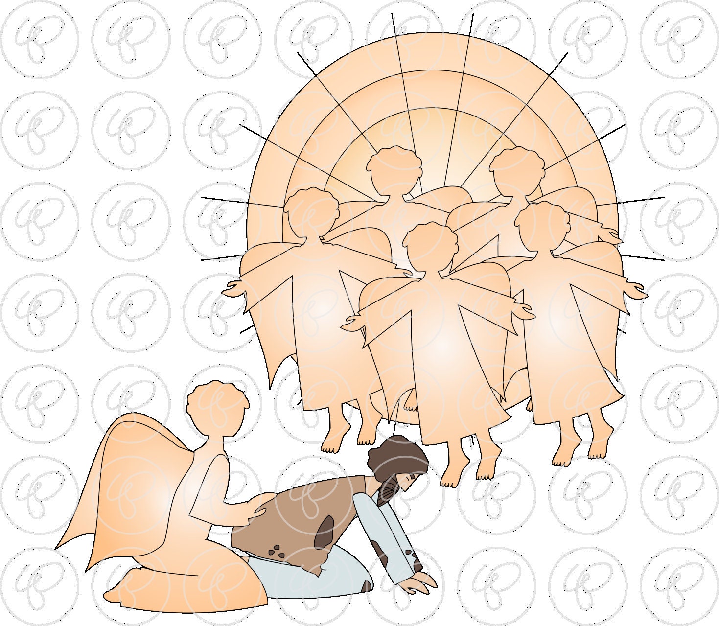 Bible Stories: Jesus Tempted in the Wilderness Clipart Set by ...