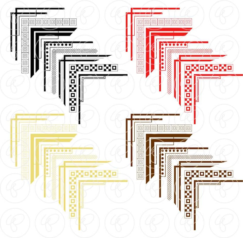 Corner Borders Mega Pack: Clip Art Pack Card Making Digital - Etsy