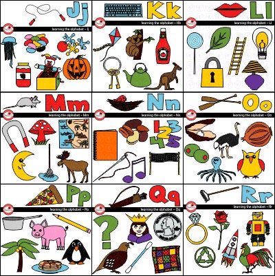 Learning the Alphabet BUNDLE Clipart School Alphabet Learning Letters ...