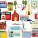 My Community Buildings Clipart: 300 Dpi Transparent Png School Teacher ...