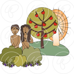 Bible Stories: Adam & Eve Clipart Set by Poppydreamz Bible Biblical ...