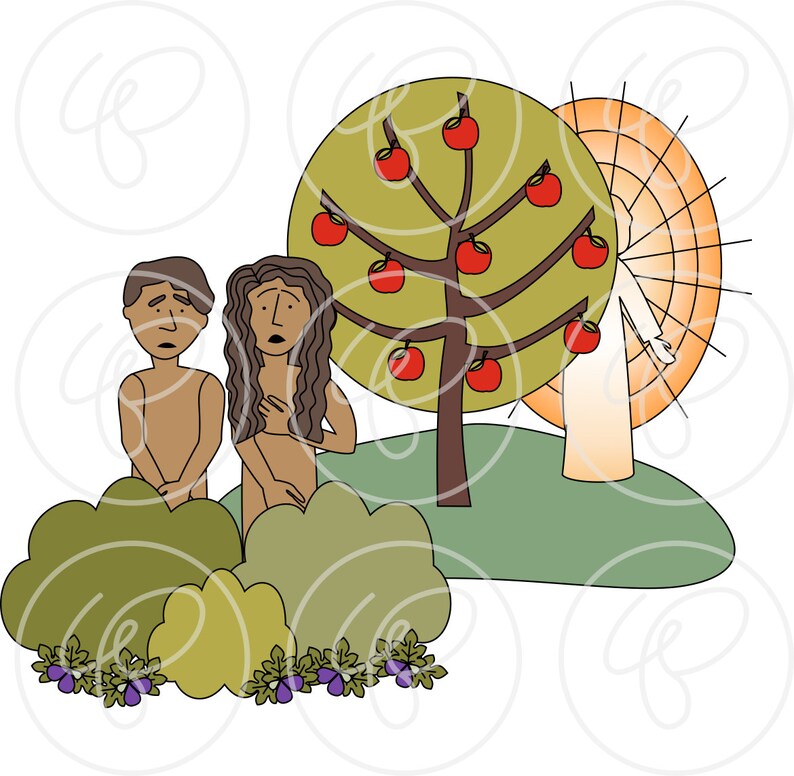 Bible Stories: Adam & Eve Clipart Set by Poppydreamz Bible Biblical ...