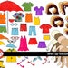 Dress up for Summer Clothing and Paper Doll Clipart Set: Digital Clip ...