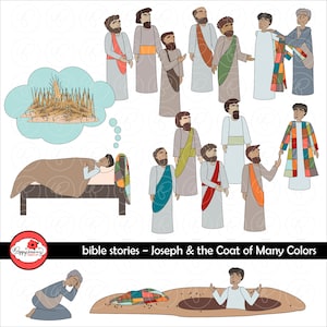Bible Stories: Joseph & the Coat of Many Colors Clipart Set by ...