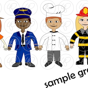 Dress up for Work Clothing and Paper Doll Clipart Set: Digital - Etsy