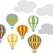 Hot Air Balloons Paper and Elements SET: Digital Scrapbook Paper Pack ...