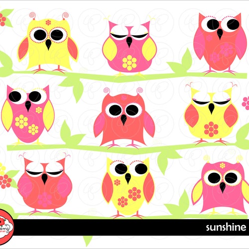 Pink Owls Baby Girl Digital Paper Set-three Clipart - Etsy
