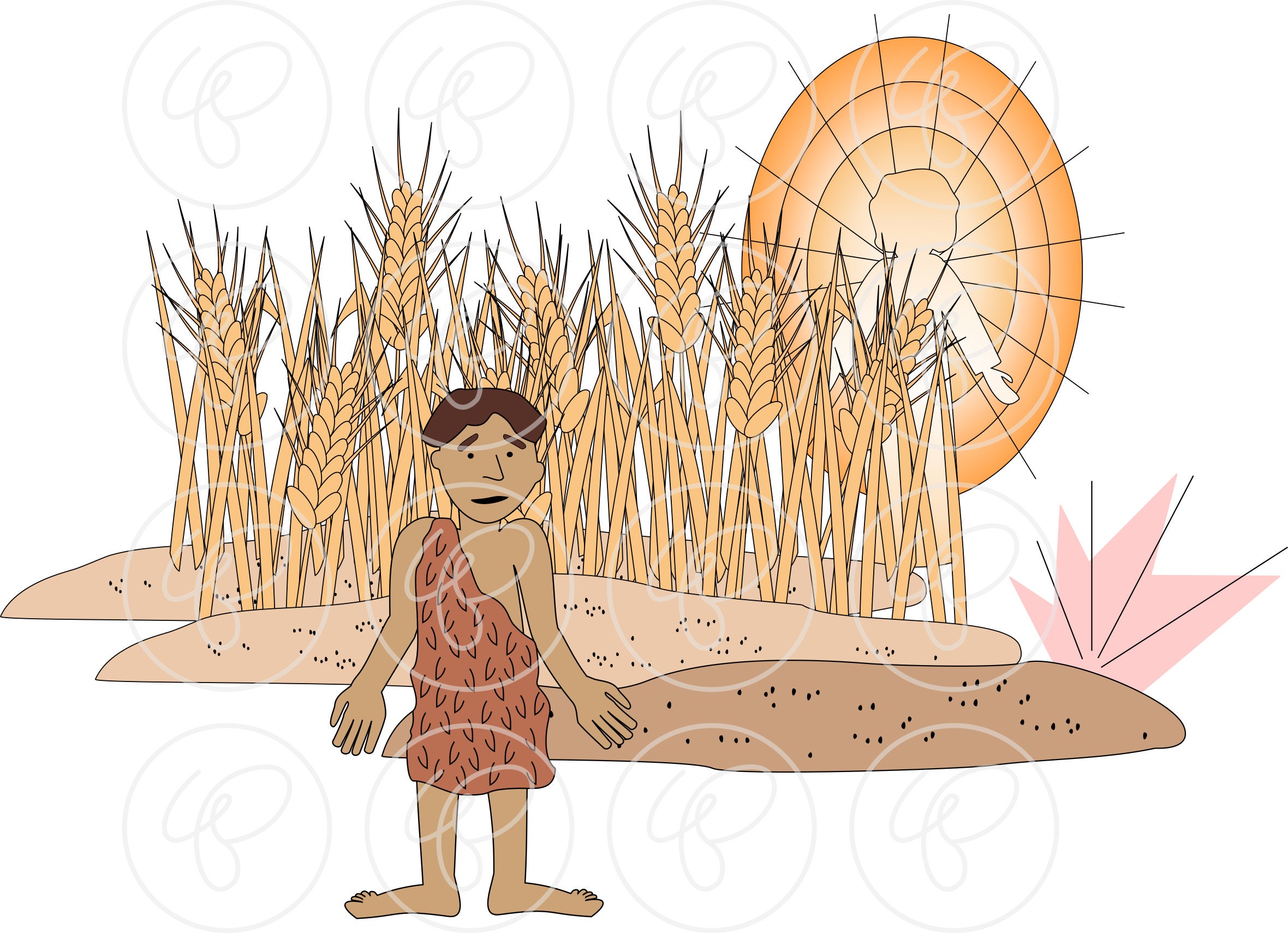 Bible Stories: Cain and Abel Clipart Set by Poppydreamz Bible Biblical ...
