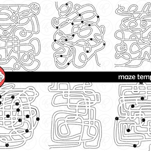 Maze Template Clipart SET: (300 Dpi) School Teacher Clip Art Puzzle ...