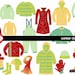 Winter Clothing Clipart Set: Digital Scrapbook Clip Art Pack (300 Dpi ...