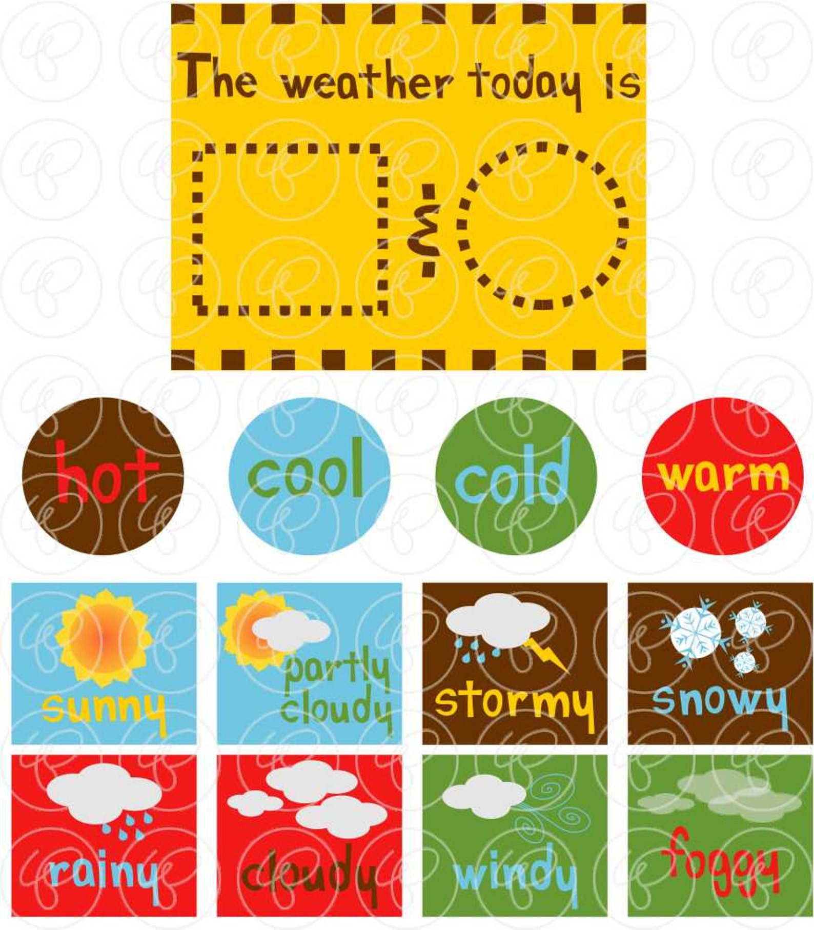 Class Bulletin Board Calendar Clipart SET: (300 Dpi) School Teacher ...
